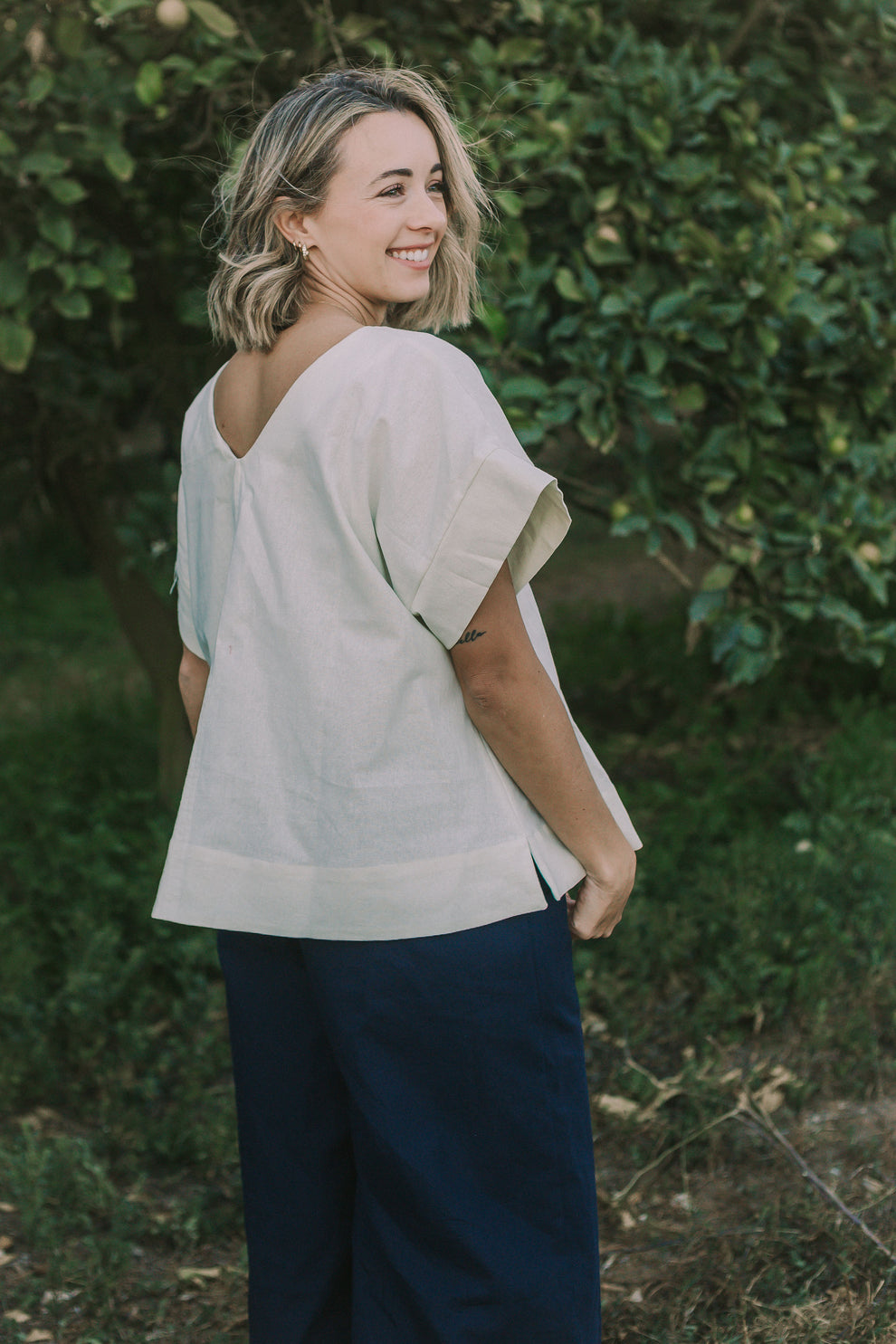 Linen Cotton Top – Jam and cheese