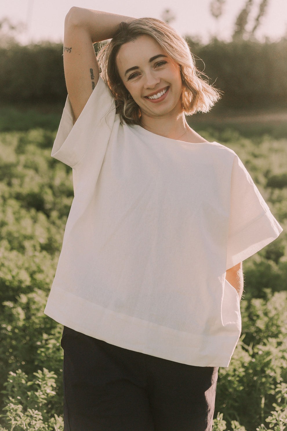Linen Cotton Top – Jam and cheese